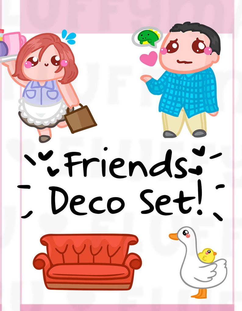 FRIENDS Deco Sticker Set Planner Stickers Cute Stickers | Etsy