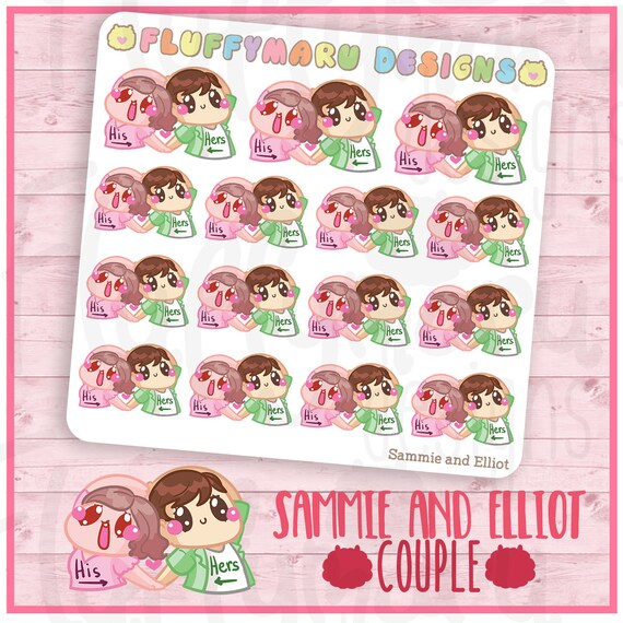 Elliot and Sammie Couple Planner Stickers Cute Stickers | Etsy