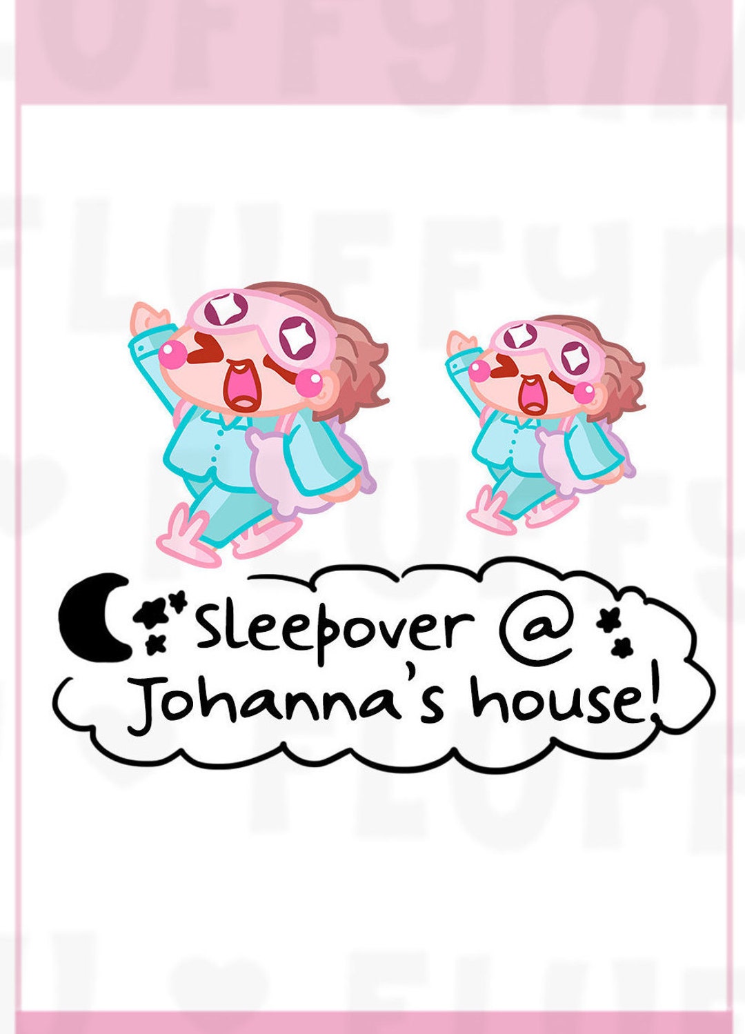 Sleepover Sammie || Planner Stickers, Cute Stickers for Erin Condren ...