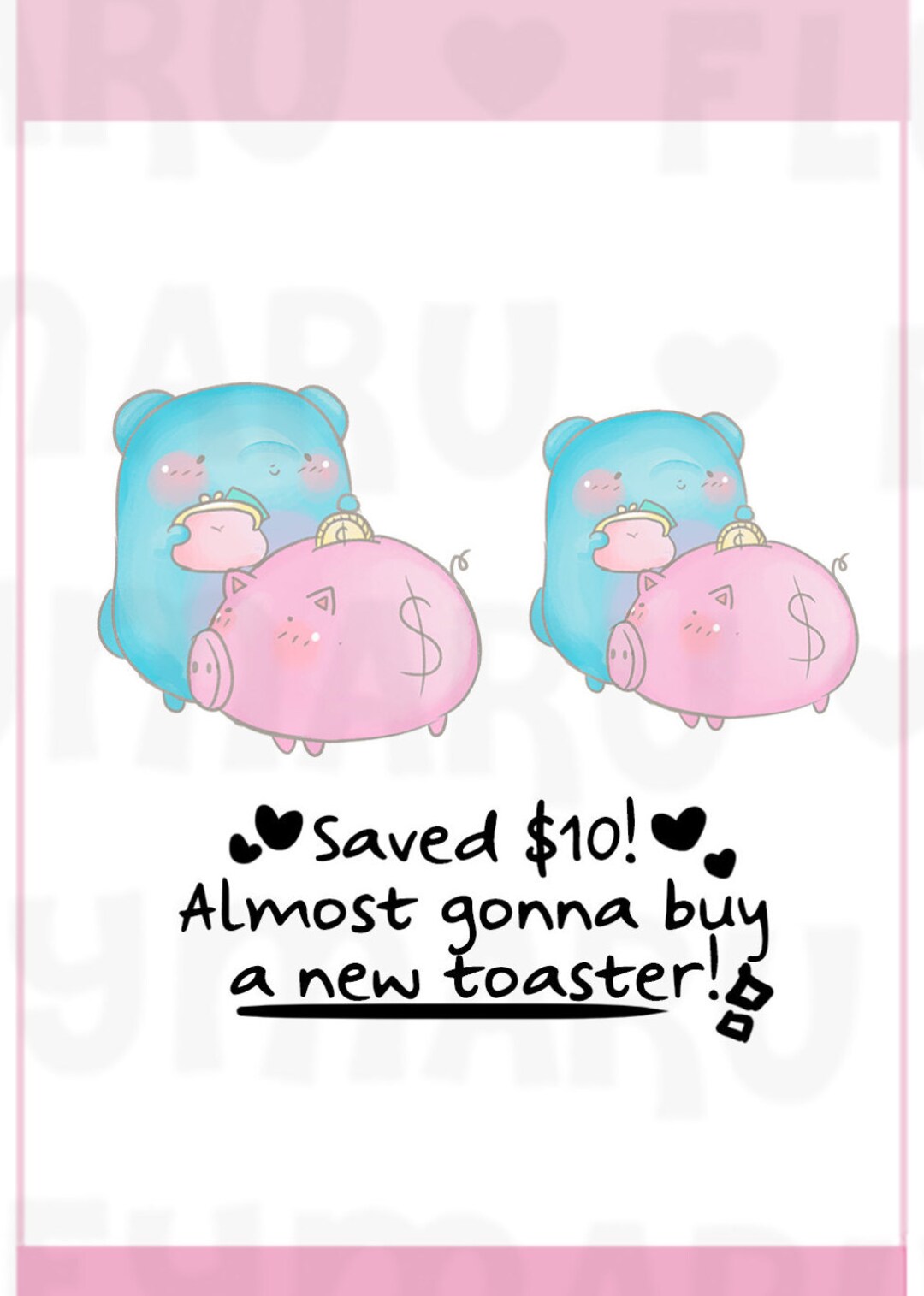 Save Money Piggy Bank Sprinkles || Planner Stickers, Cute Stickers for ...