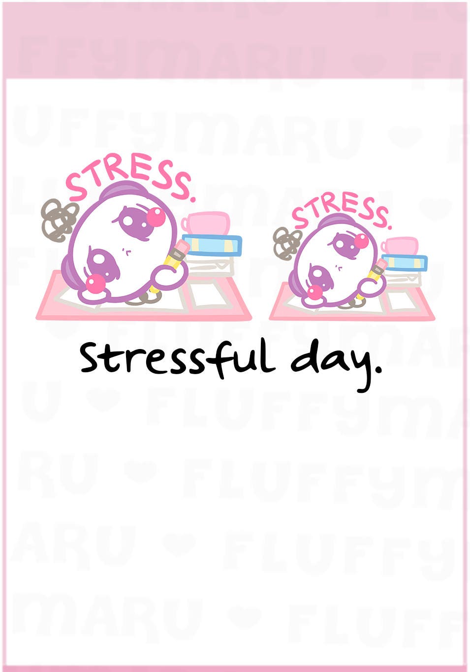 Stressed Panda Mimi Planner Stickers Cute Stickers for | Etsy