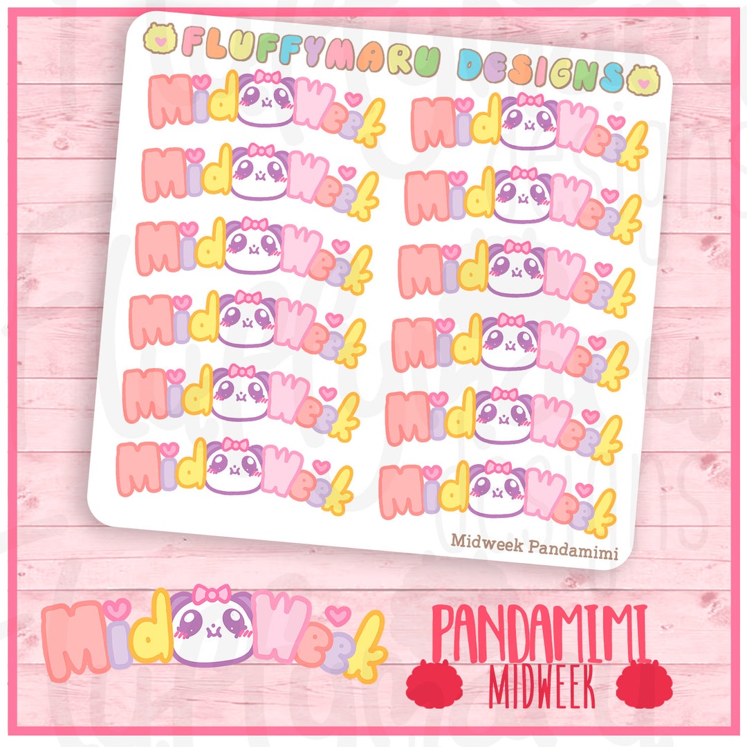 Midweek Pandamimi || Planner Stickers, Cute Stickers for Erin Condren ...