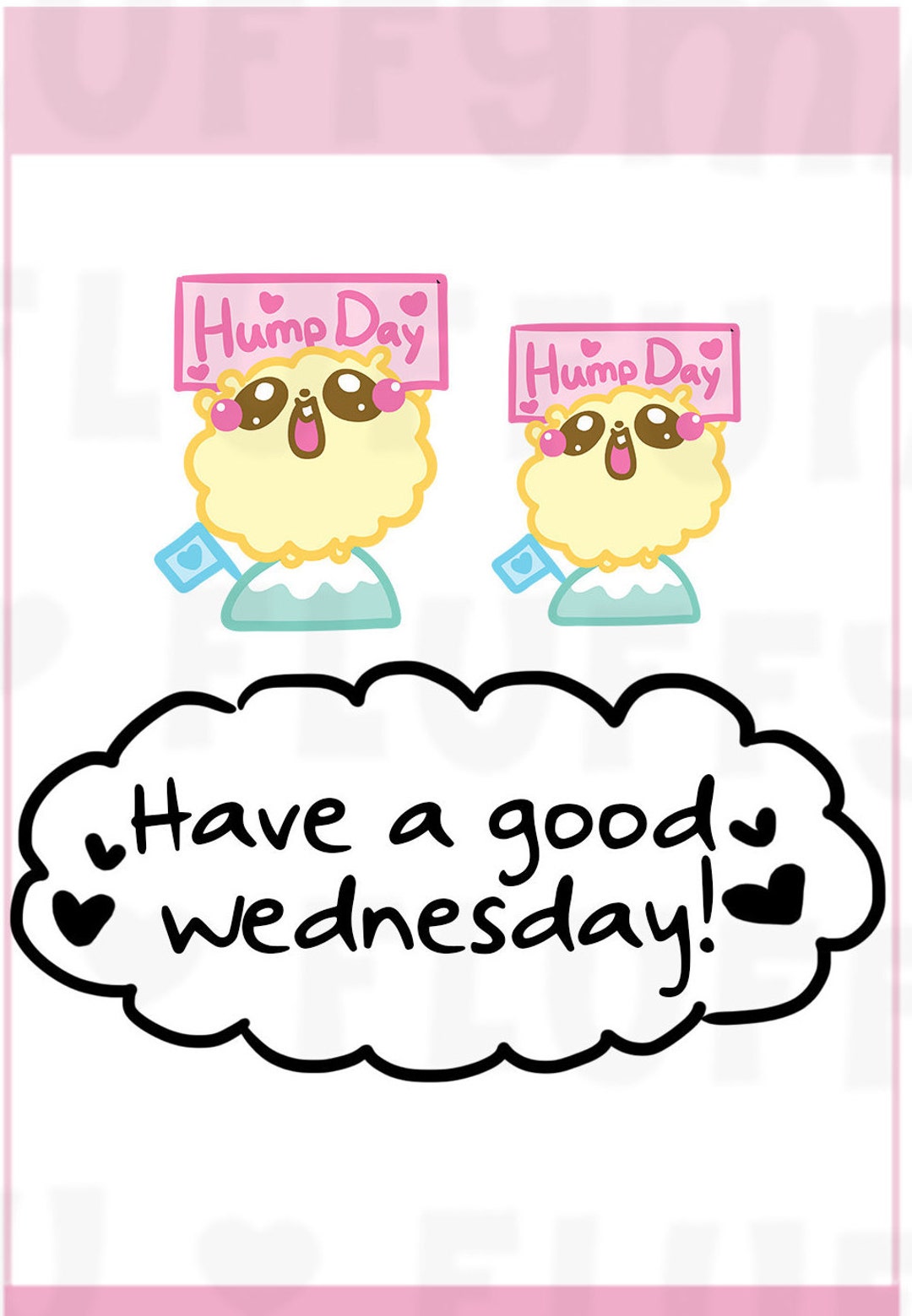 Hump Day Fluffymaru Planner Stickers, Cute Stickers for Erin Condren ...