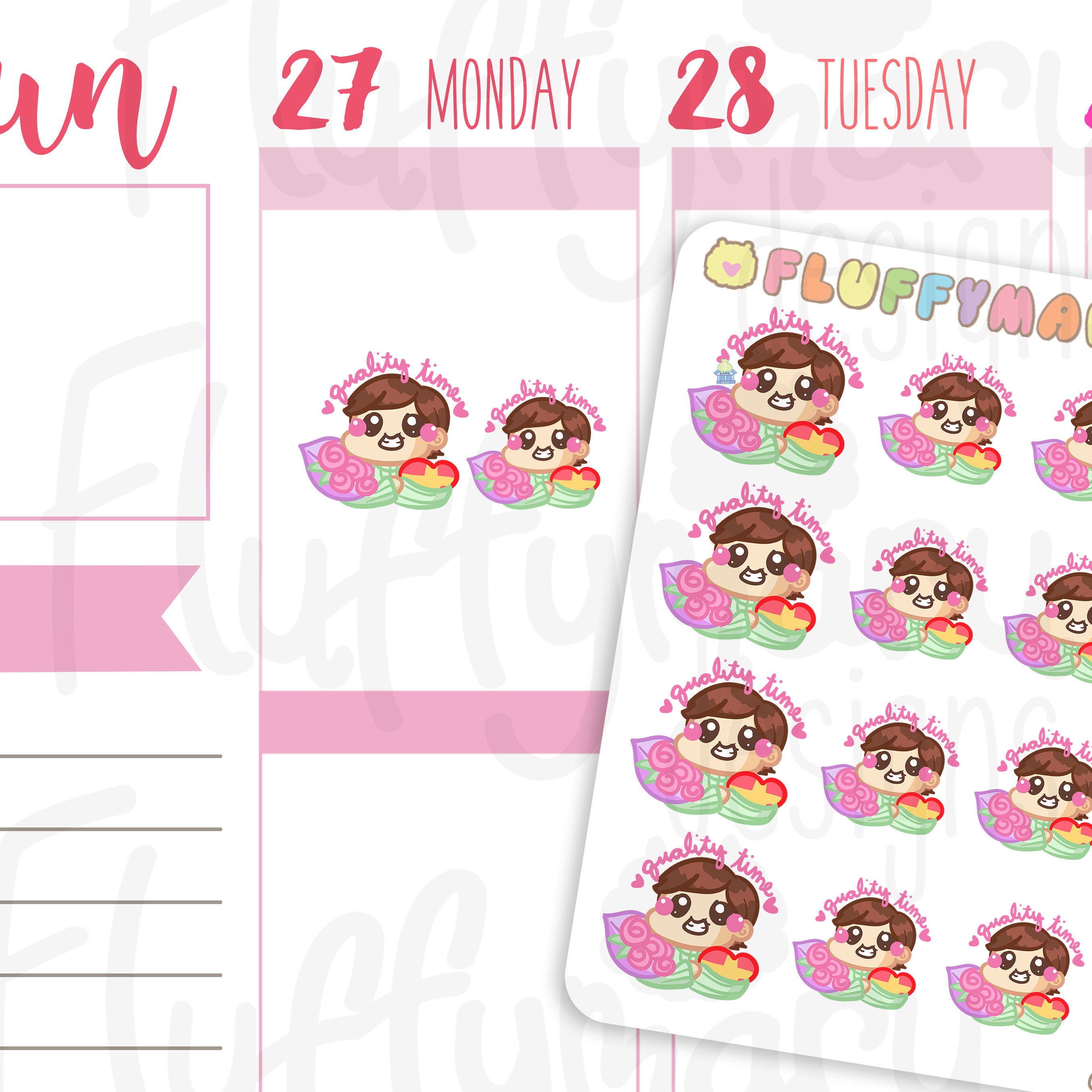 Quality Time With Elliot Planner Stickers Cute Stickers | Etsy