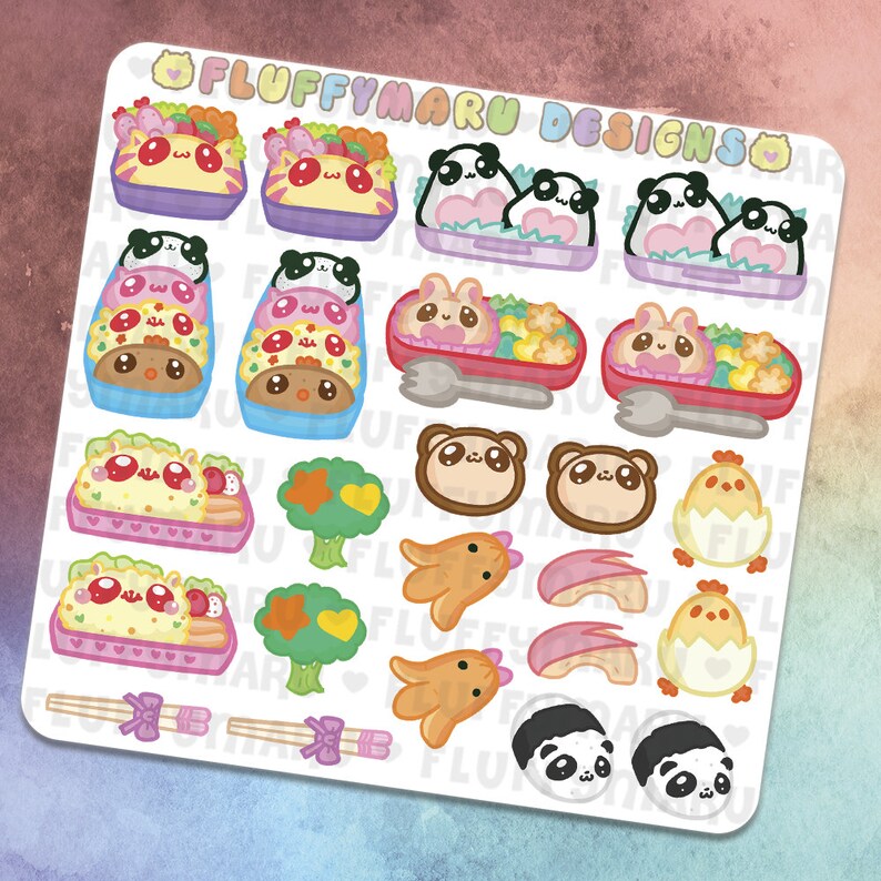 Bento Box Deco Sticker Set Planner Stickers Cute Stickers - Etsy