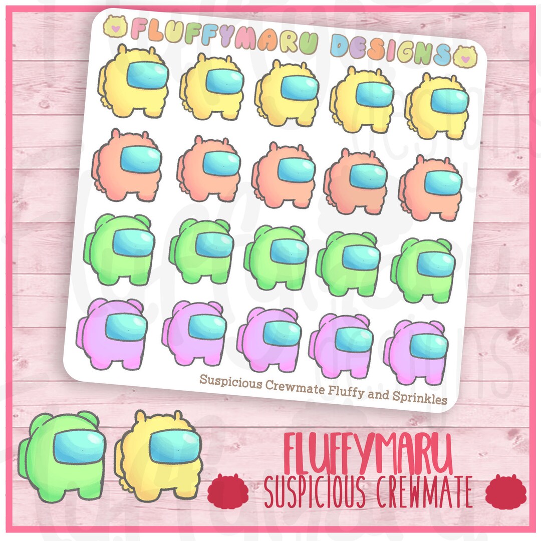 Suspicious Crewmate Planner Stickers, Cute Stickers for Erin Condren ...