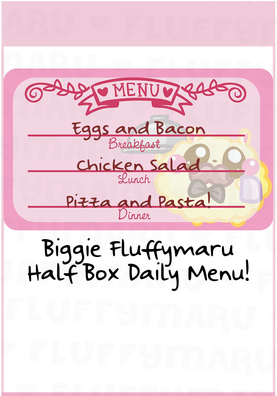 Biggie Fluffy Daily Menu Box Set Planner Stickers Cute | Etsy