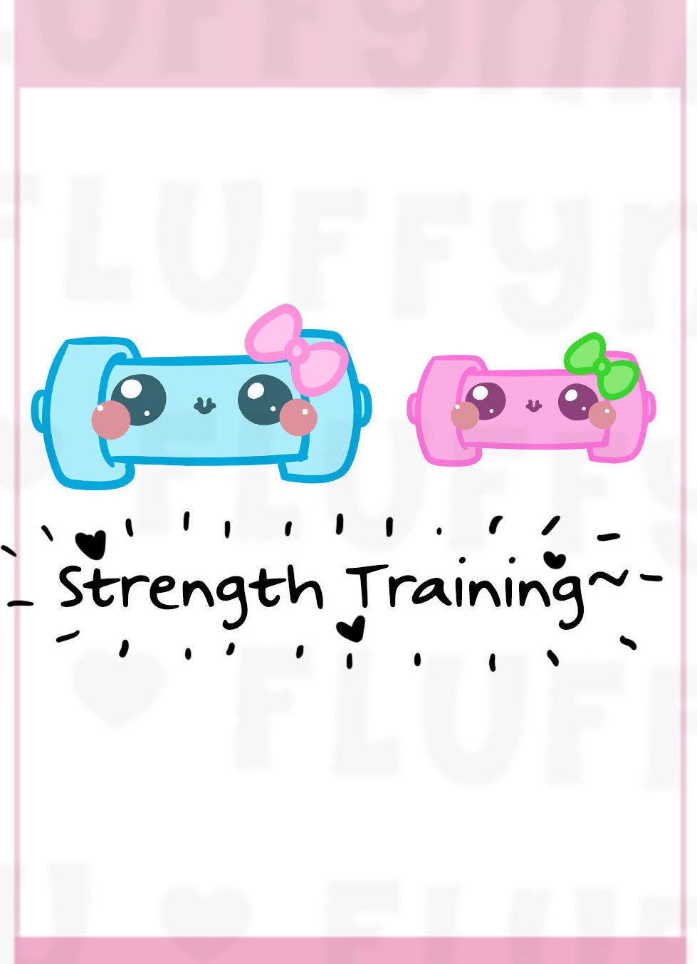 Dumbell / Barbell Exercise Workout Planner Stickers Cute | Etsy