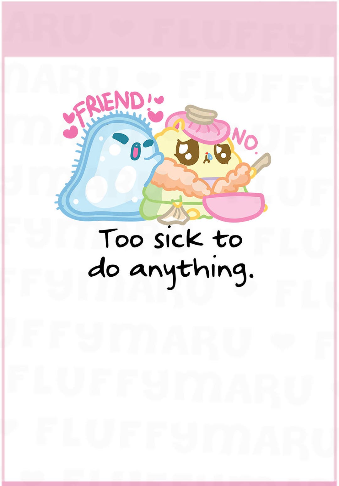 Sick Fluffymaru || Planner Stickers, Cute Stickers for Erin Condren ...