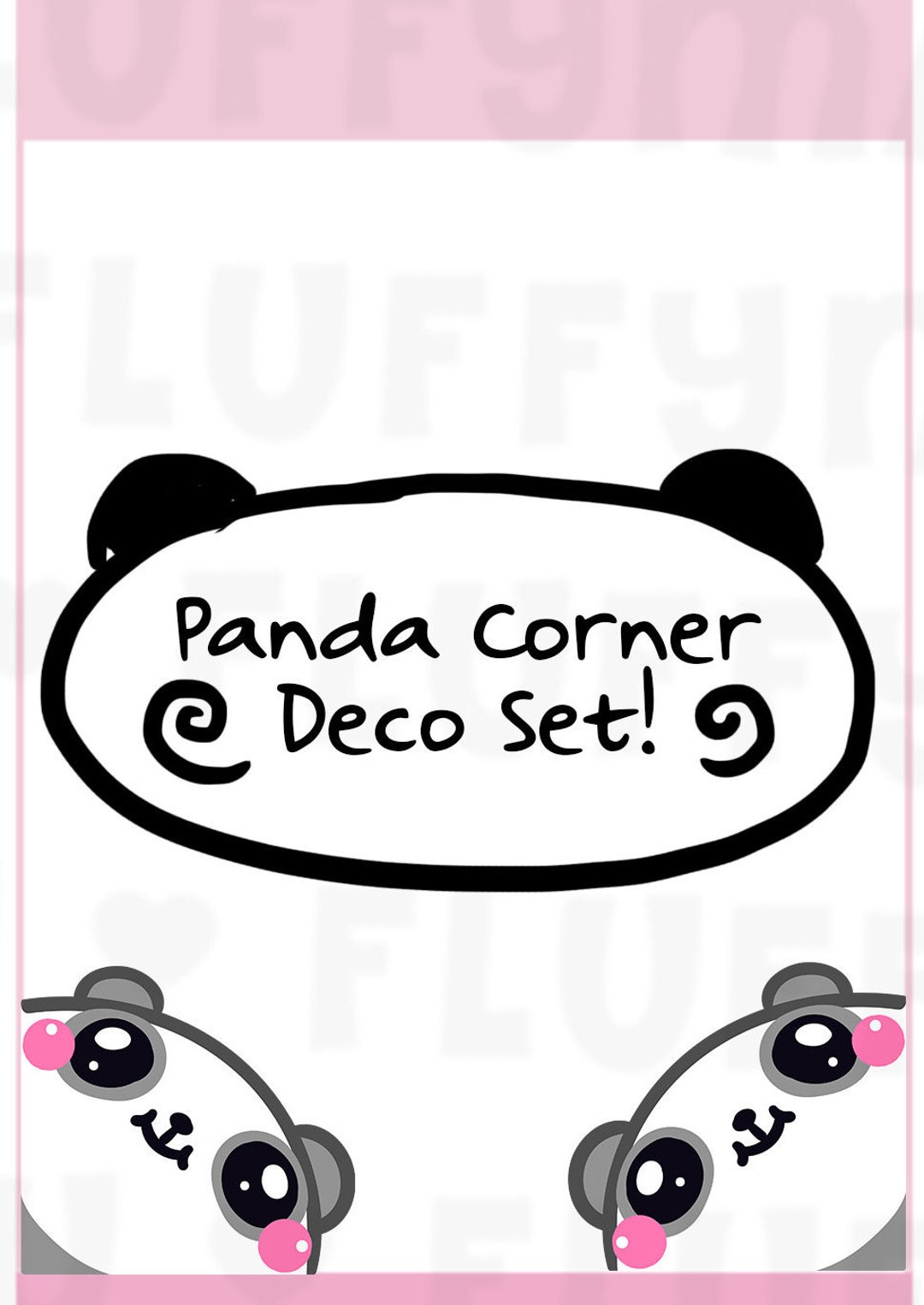Panda Corner Sticker Deco Set || Planner Stickers, Cute Stickers for ...