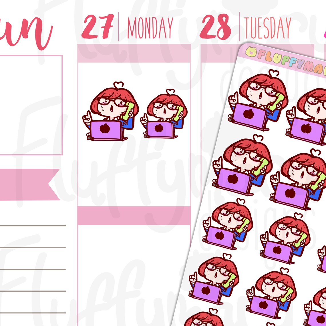 Bailey Busy Day Planner Stickers Cute Stickers for Erin - Etsy