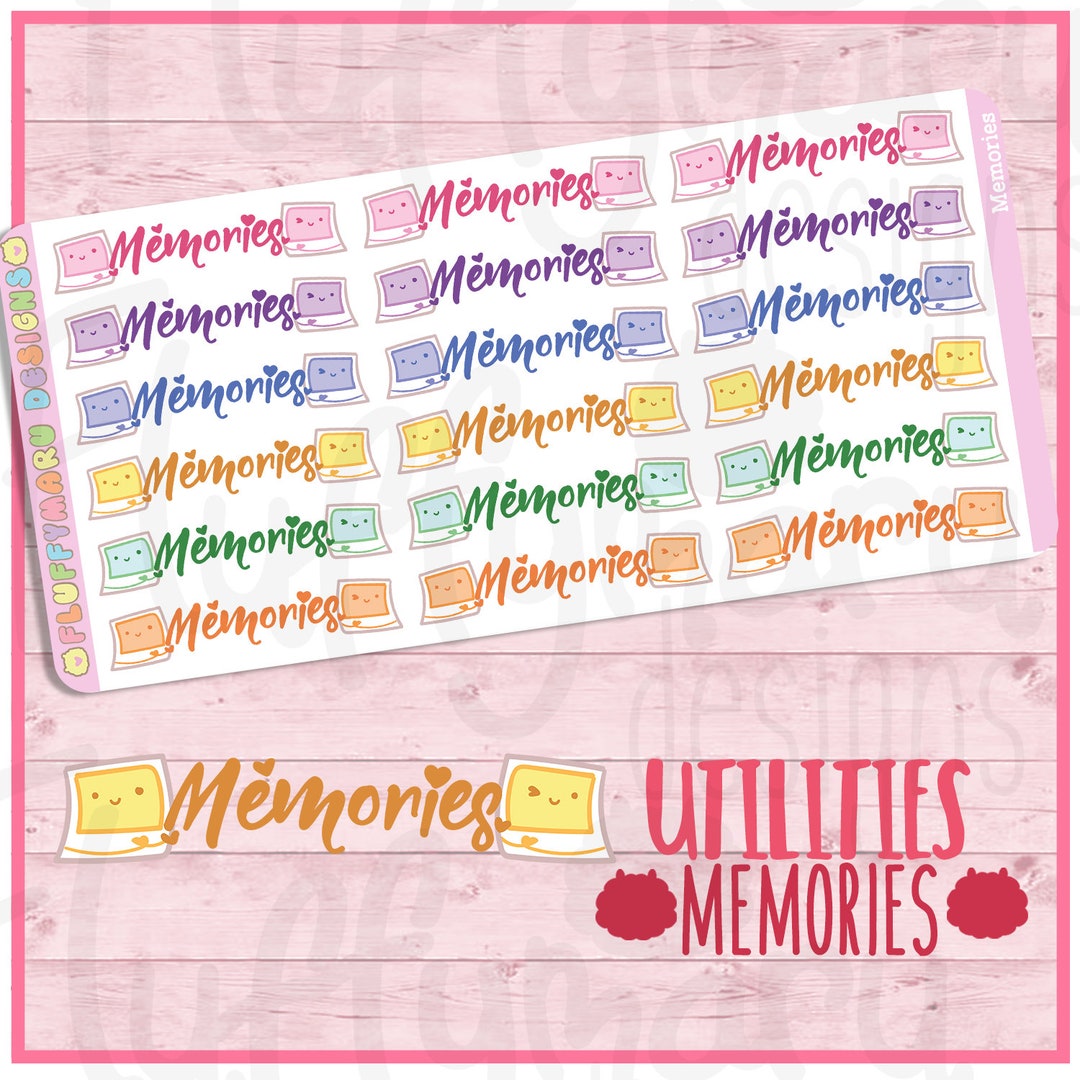 Memories || Planner Stickers, Cute Stickers for Erin Condren (ECLP ...