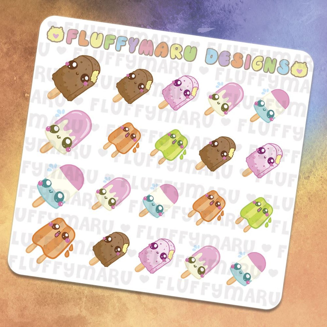 Ice Cream Popsicles Planner Stickers Cute Stickers for | Etsy