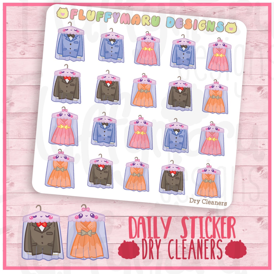 Dry Cleaners Planner Stickers, Cute Stickers for Erin Condren ECLP ...