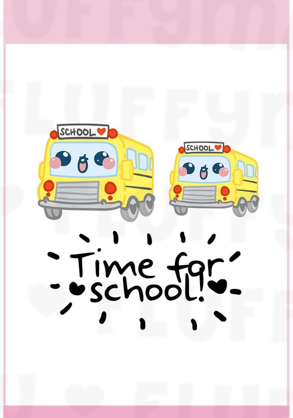 School Bus Planner Stickers Cute Stickers for Erin Condren - Etsy