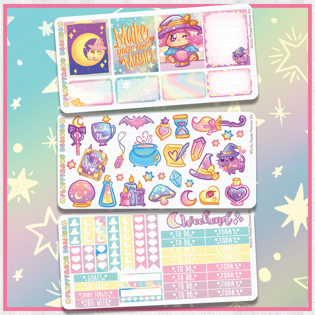 Witch Please Planner Kit || Planner Stickers, Cute Stickers for Erin ...