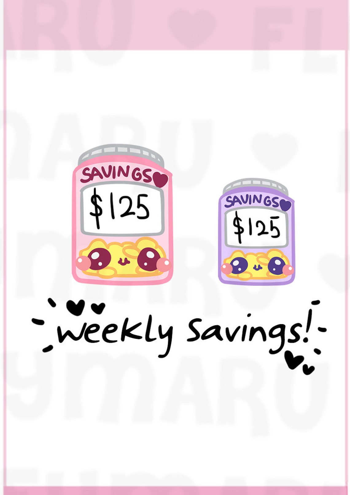 Tip / Savings Jar Planner Stickers Cute Stickers for Erin - Etsy