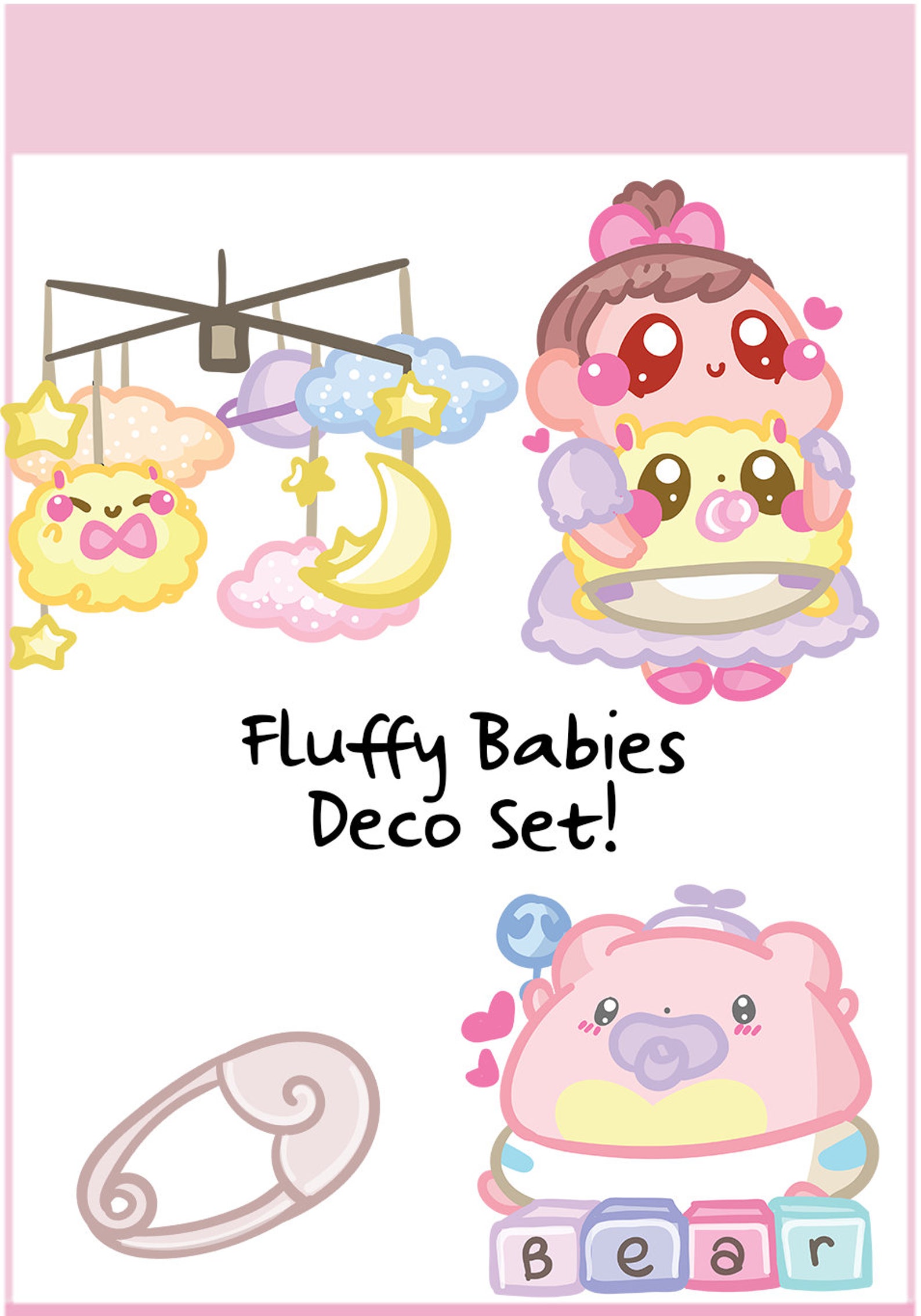 Baby Fluffies Deco Sticker Set Planner Stickers Cute | Etsy