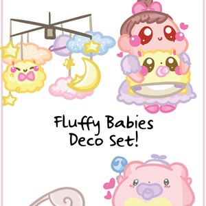 Baby Fluffies Deco Sticker Set || Planner Stickers, Cute Stickers for ...