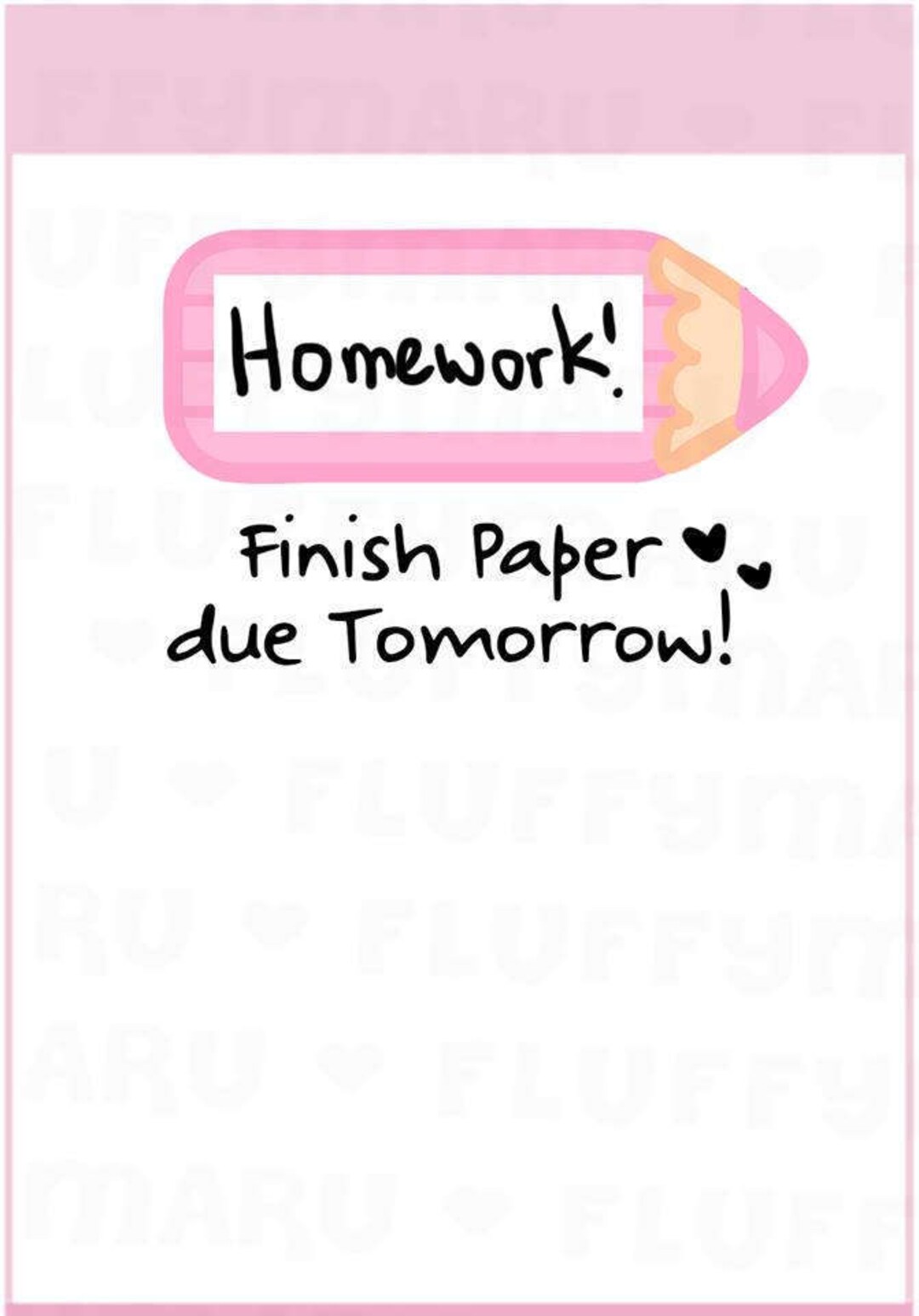 School Work Pencil Reminder || Planner Stickers, Cute Stickers for Erin ...