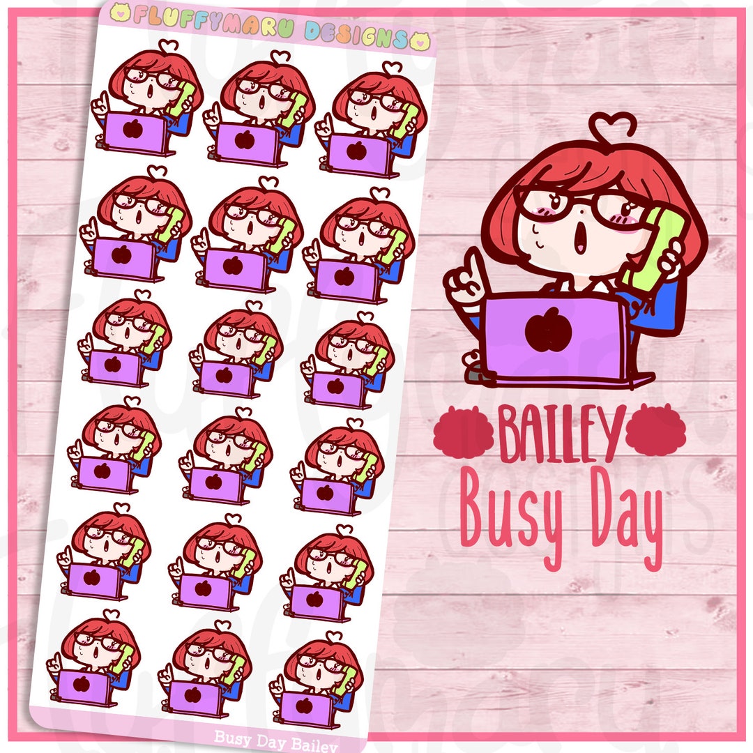 Bailey Busy Day Planner Stickers, Cute Stickers for Erin Condren ECLP ...