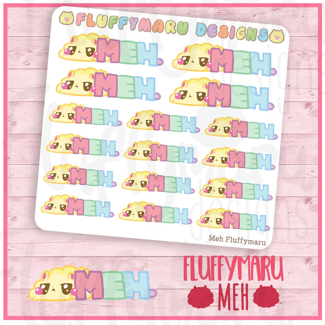 Meh Fluffymaru || Planner Stickers, Cute Stickers for Erin Condren ...