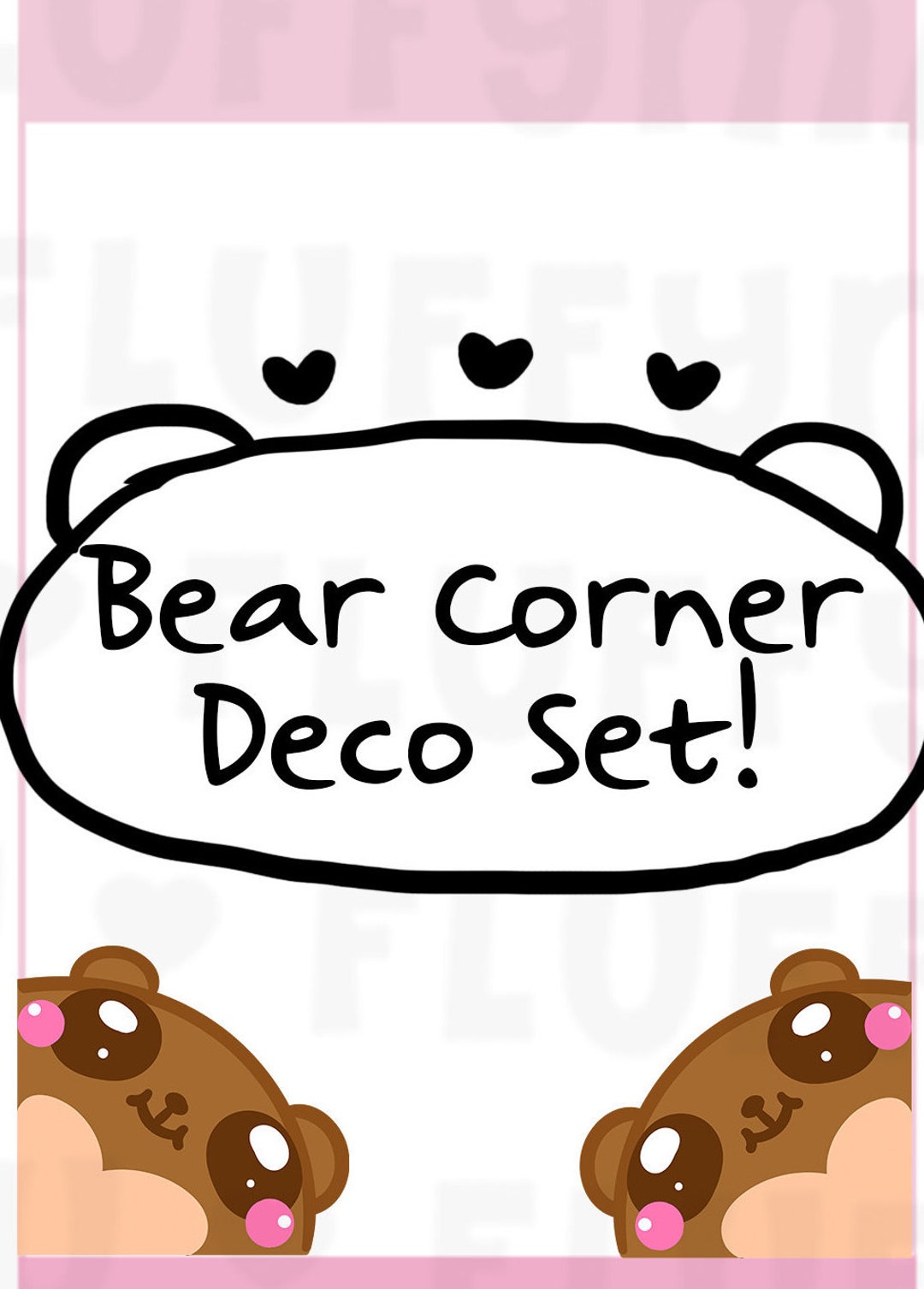 Bear Corner Sticker Deco Set Planner Stickers Cute - Etsy