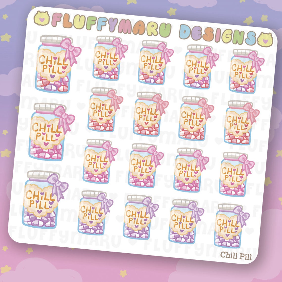 Relaxing Chill Pill Planner Stickers Cute Stickers for - Etsy