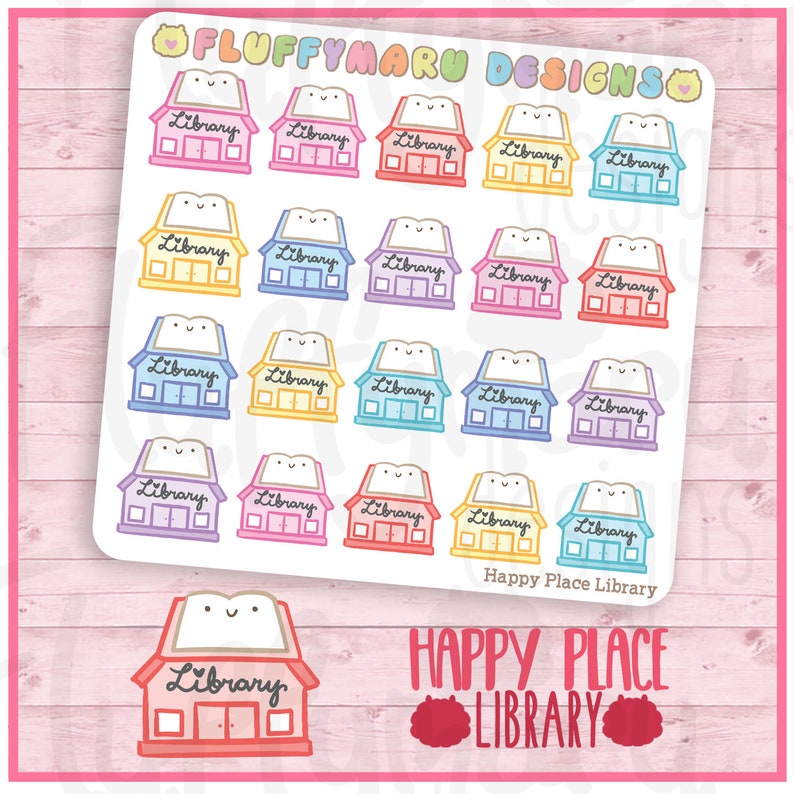 Library Planner Stickers Cute Stickers for Erin Condren | Etsy