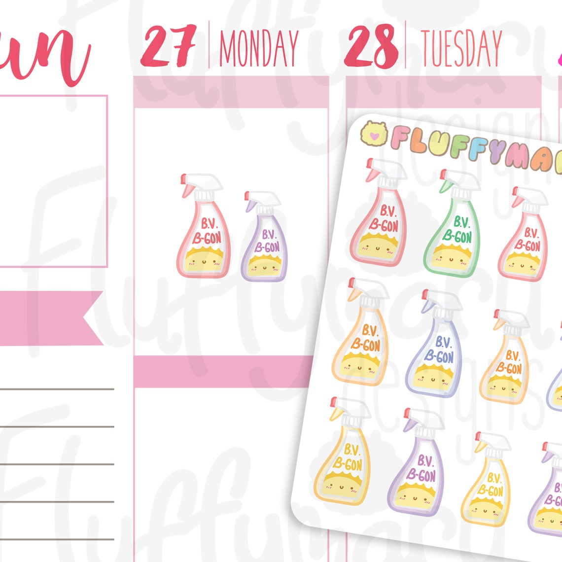 Positivity Spray Planner Stickers Cute Stickers for Erin | Etsy