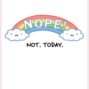 Nope Rainbow || Planner Stickers, Cute Stickers for Erin Condren (ECLP), Filofax, Kikki K, Etc ...