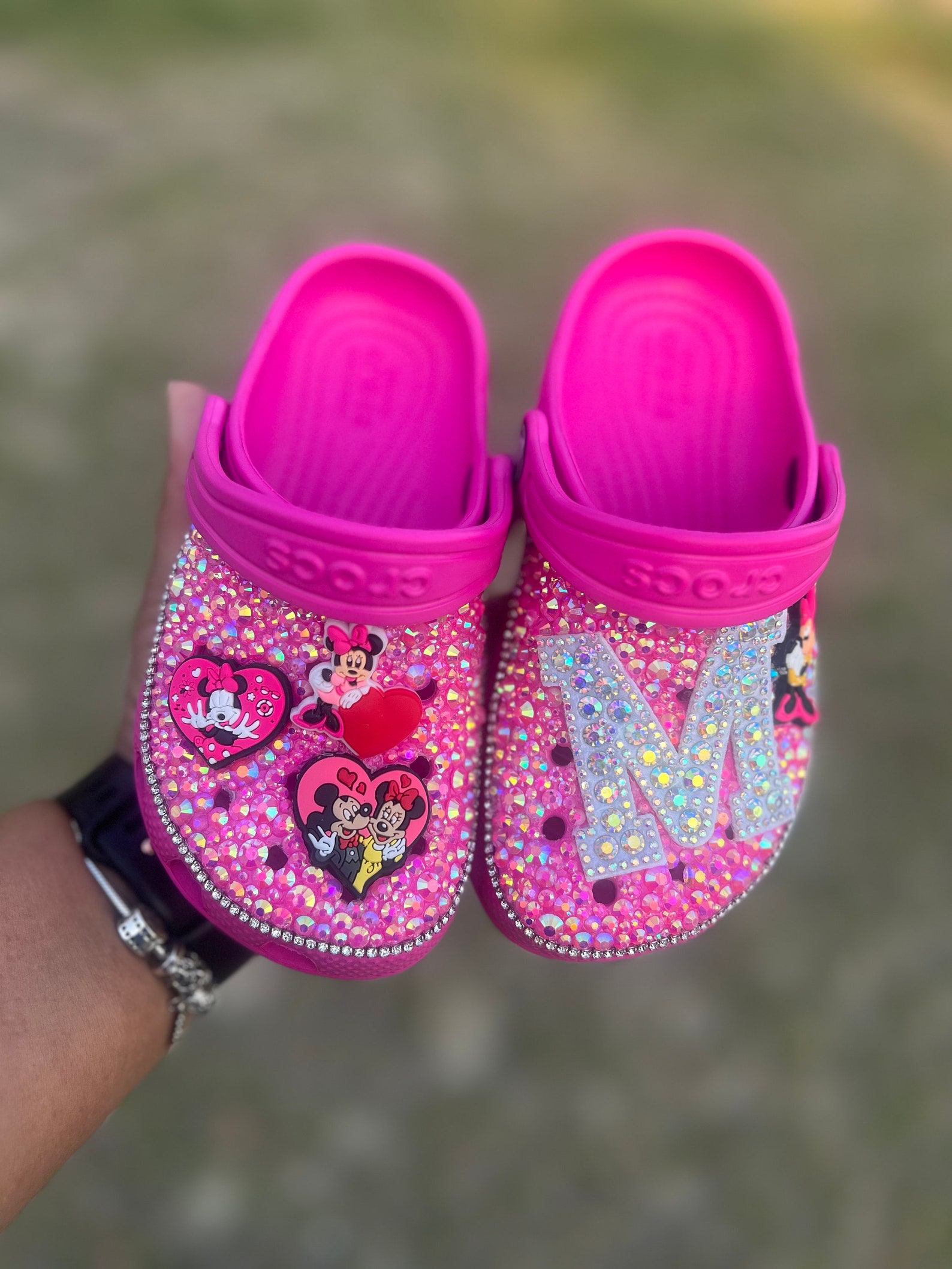 Minnie Mouse Bling Crocs, Custom Crocs, Bling Crocs, Minnie - Etsy