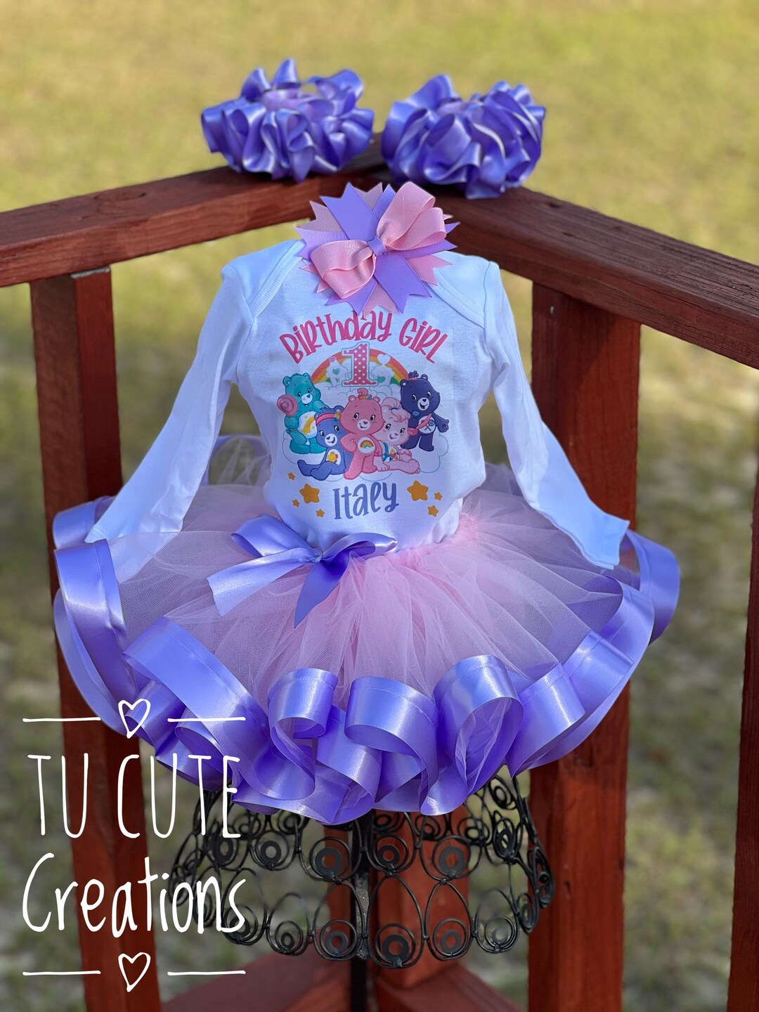 Care Bears Tutu Outfit, Ribbon Trimmed Tutu Set - Etsy