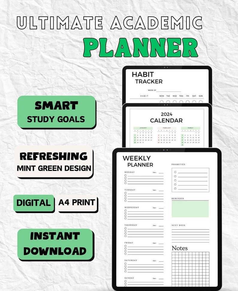 The Ultimate Student Digital Planner, Printable Planner, Goodnotes ...