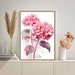 Watercolor Hydrangea Print: Pink Floral Botanical Wall Art - Etsy