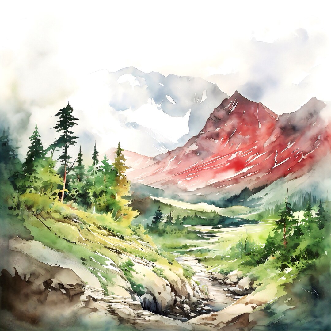 Colorado Landscape Watercolor Print: Rocky Mountain Scenery Art - Etsy