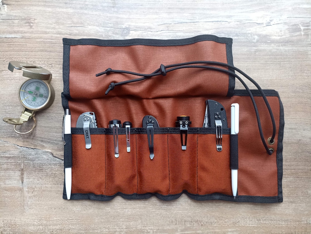 Cordura Tool Bag, EDC Tool Roll, Edc Knife Roll up Bag, Case for Knife ...