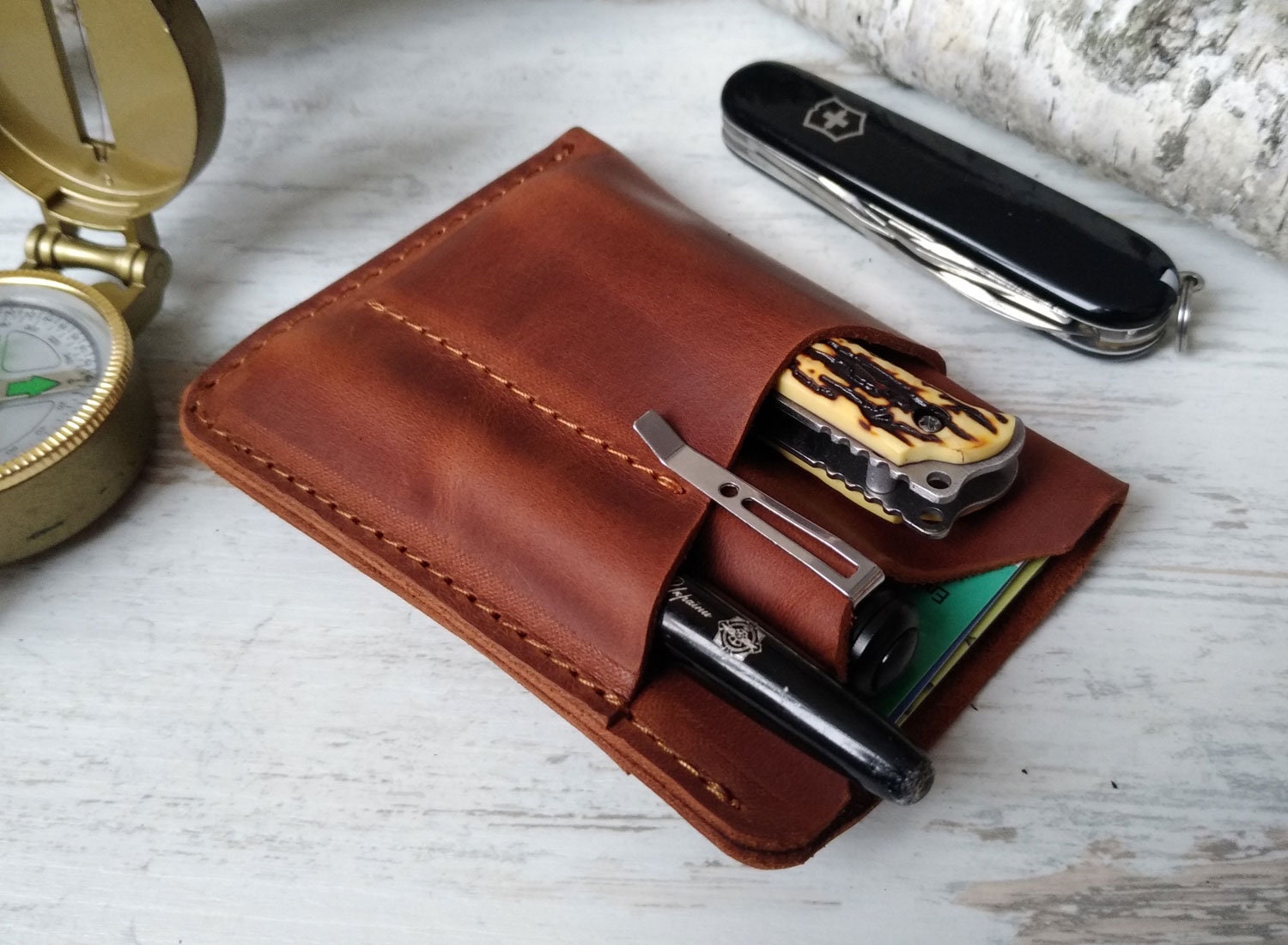 Leather EDC Wallet/edc Pocket Organizer/edc - Etsy