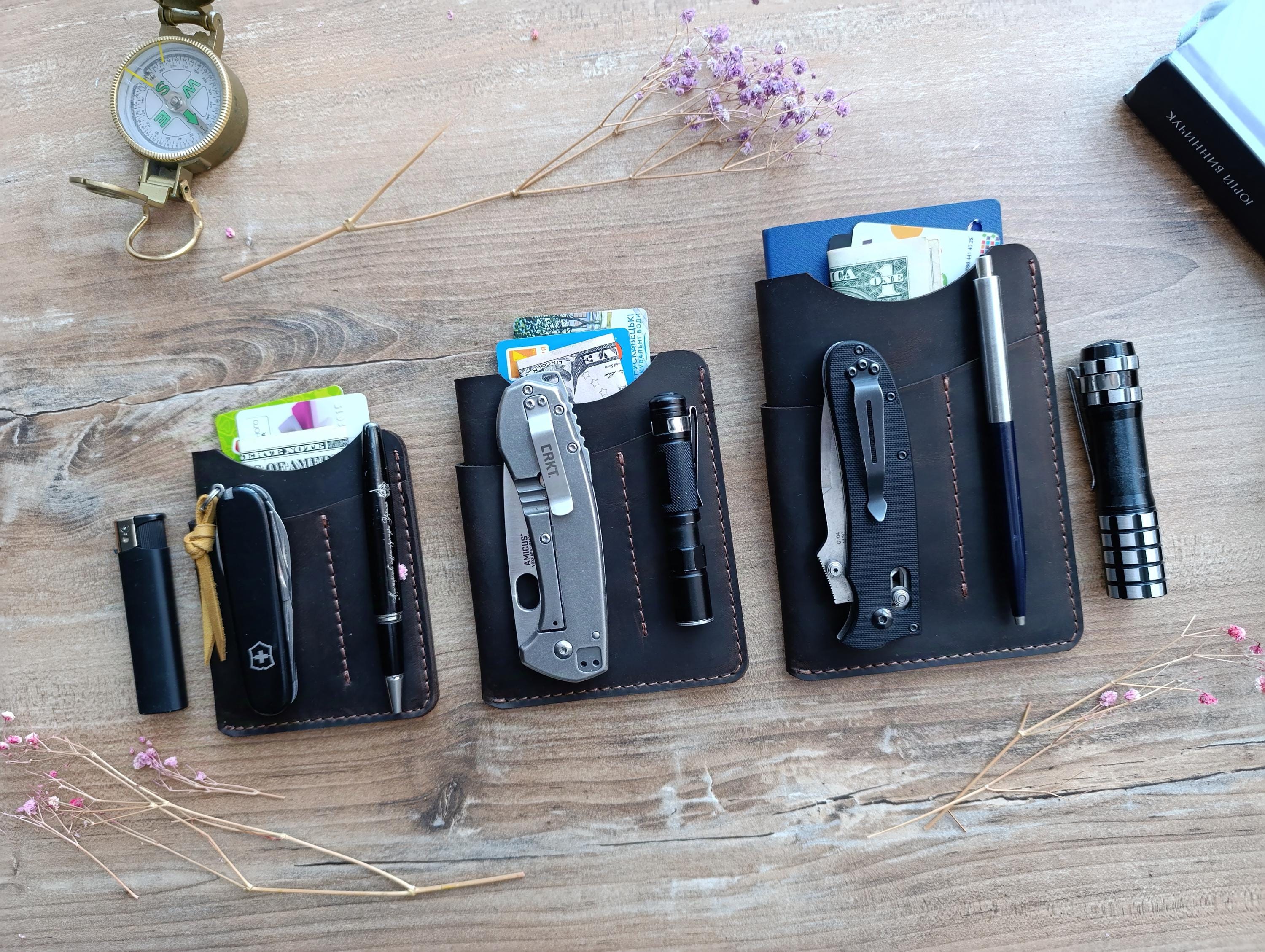 EDC Leather Gear/edc Pocket Organizer/edc Organizer/edc/everyday Carry ...