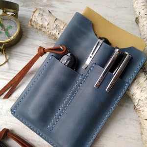 Leather Edc Slip Case/ Field Note Case/notebook Case/ EDC Pocket ...