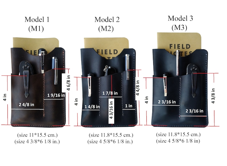 Leather edc organizer for field notes/EDC organizer/edc | Etsy