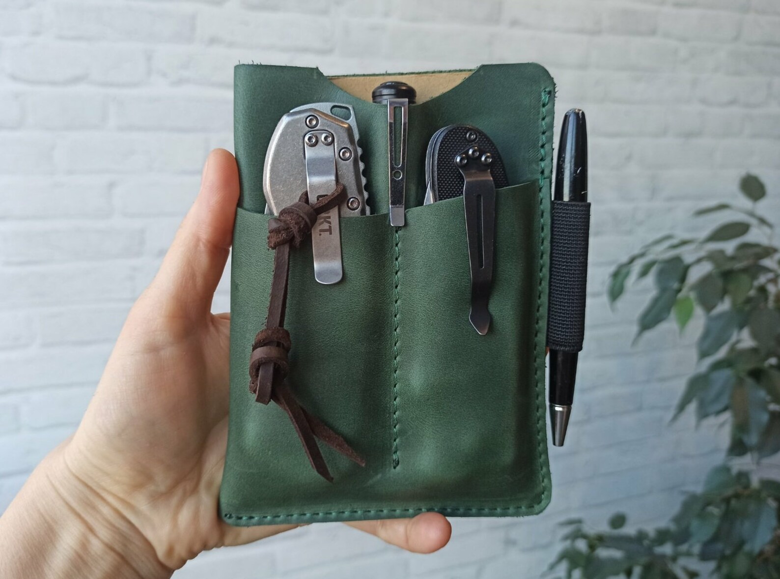 Leather Edc Organizer for Field Notes/edc Organizer/edc Pocket | Etsy