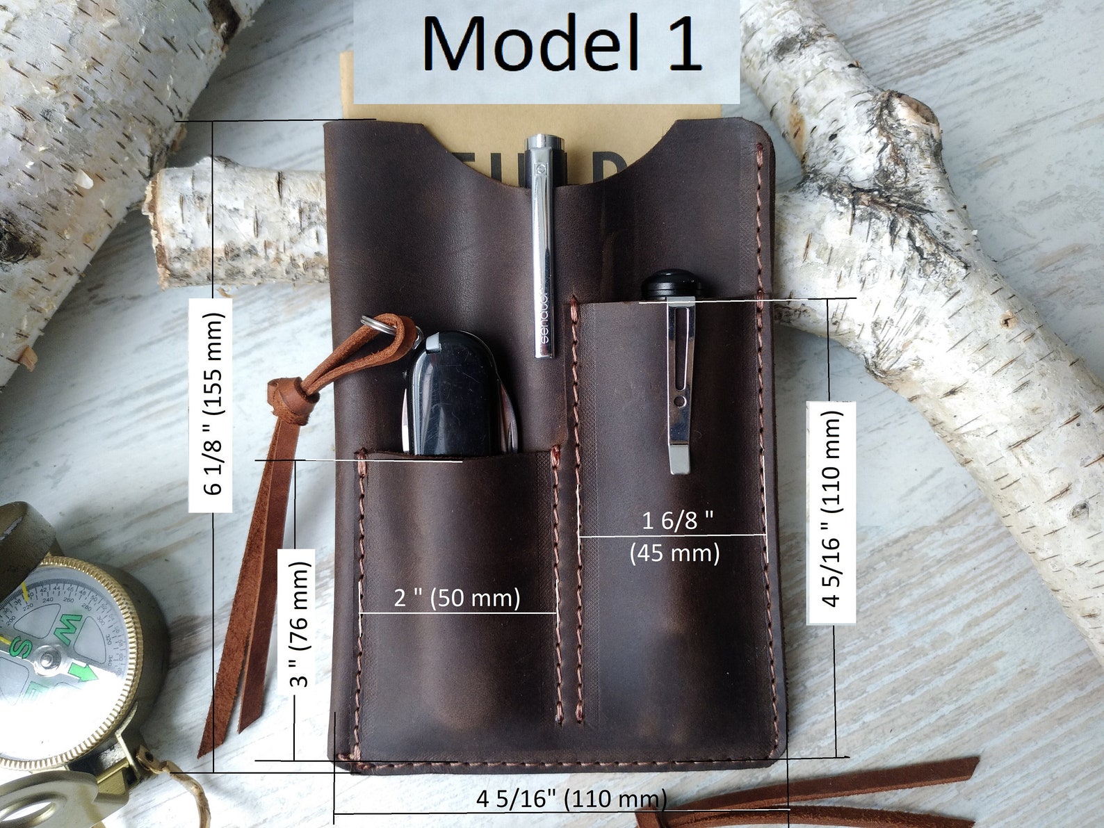 Leather Edc Slip Case/ Field Note Case/notebook Case/ EDC - Etsy