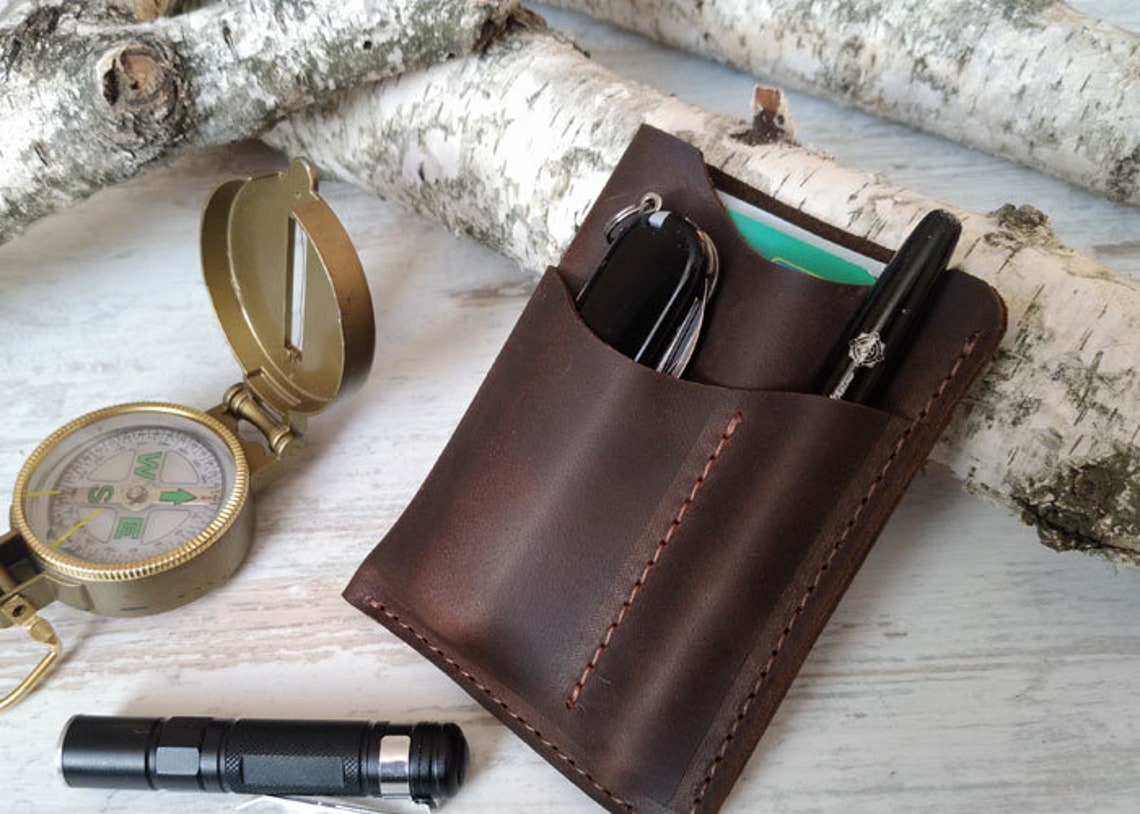Leather EDC Wallet/edc Pocket Organizer/edc - Etsy
