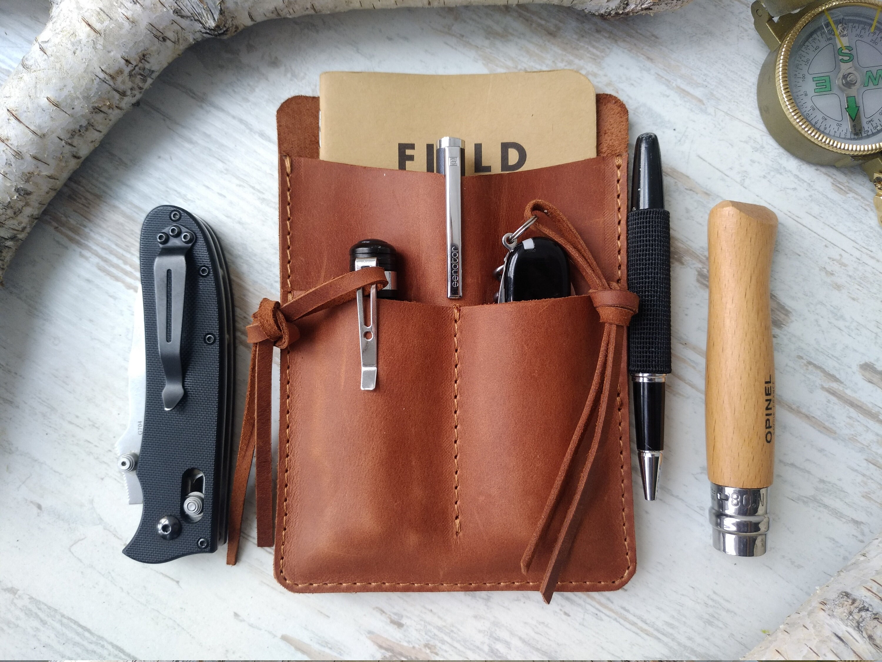 Leather edc organizer for field notes/EDC organizer/edc | Etsy