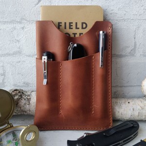 Leather Edc Organizer for Field Notes/edc Organizer/edc Pocket | Etsy