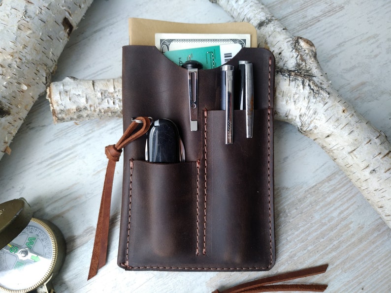 Leather Edc Slip case/ Field note case/Notebook case/ EDC | Etsy