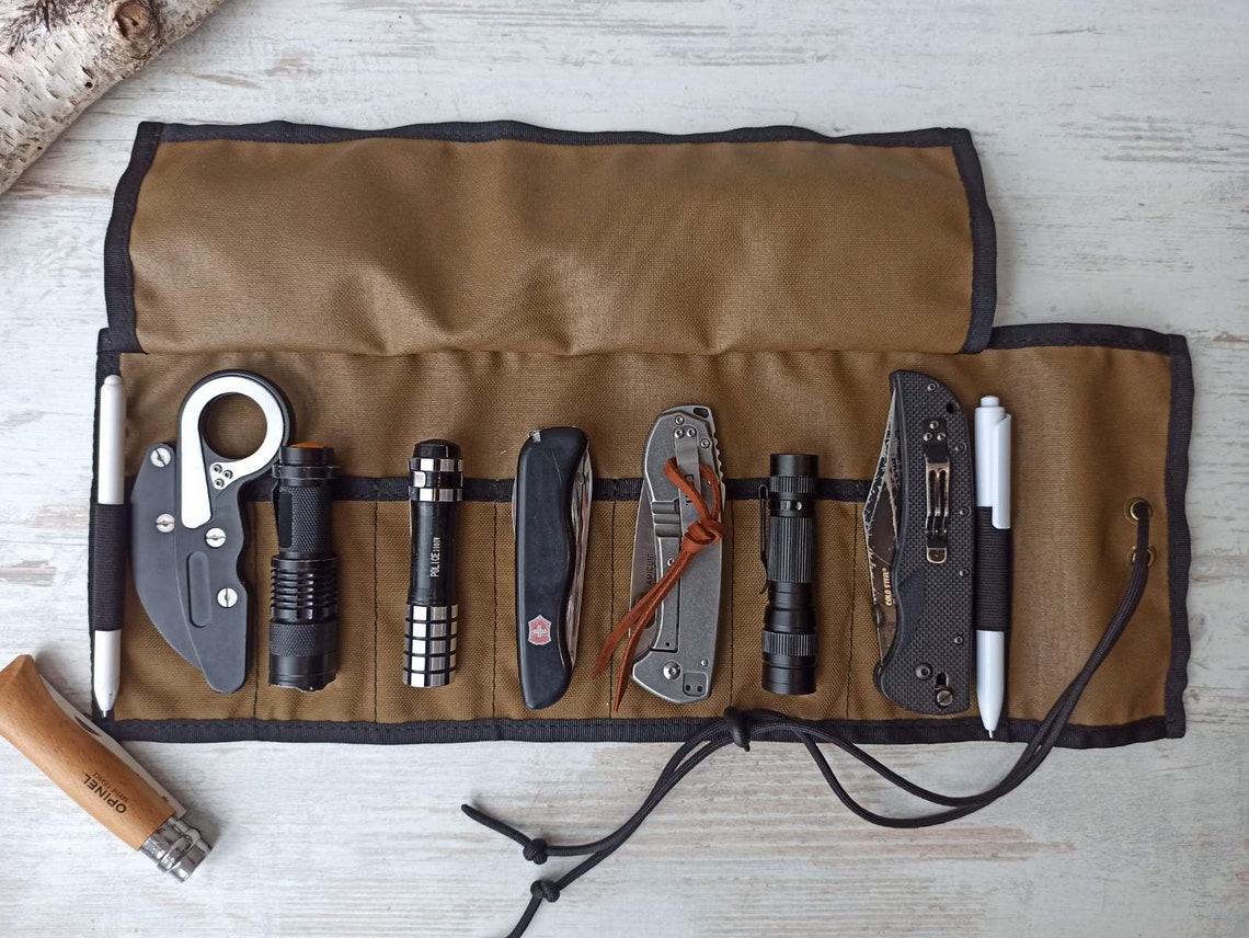 EDC Tool Roll /edc knife roll up bag/1000d Cordura/case for | Etsy EDC Tool Roll /edc knife roll up bag/1000d Cordura/case for | Etsy