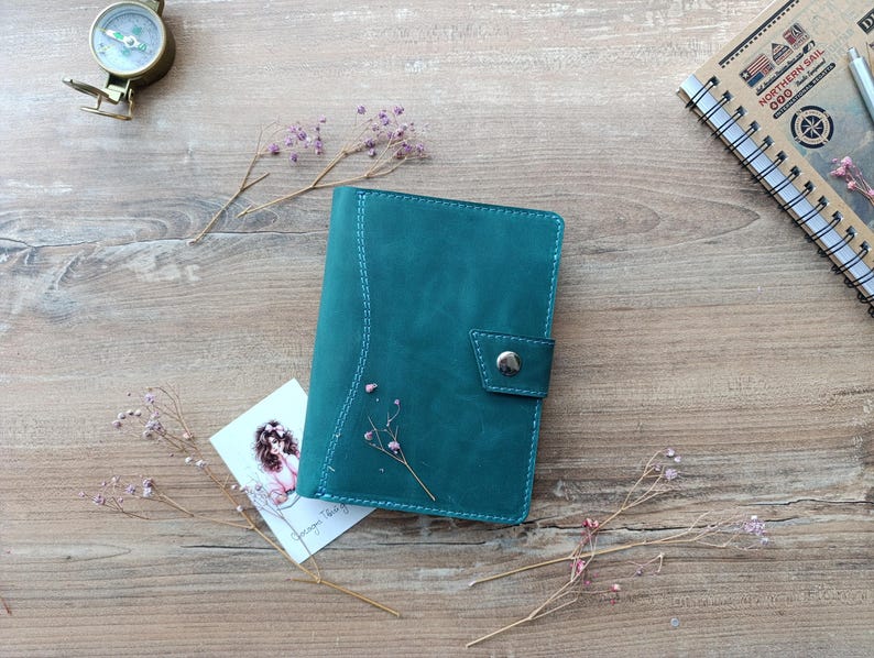 A6 Leather Ring Binder, 6 Ring Organizer, Reusable Planner Cover, A6 ...