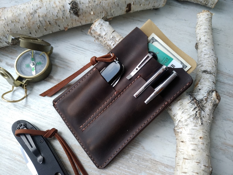 Leather Edc Slip Case/ Field Note Case/notebook Case/ EDC - Etsy